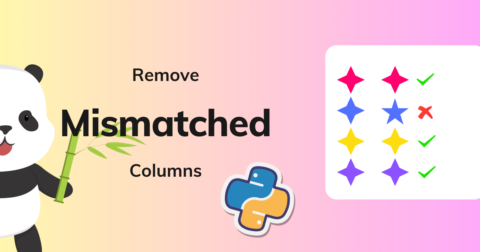 Find And Delete Mismatched Columns From DataFrames Using Pandas